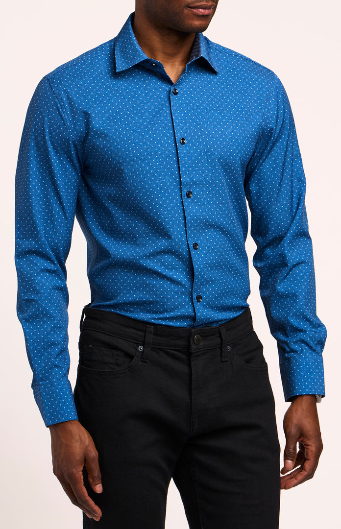 Construct Textured Dot Dress Shirt – Stately