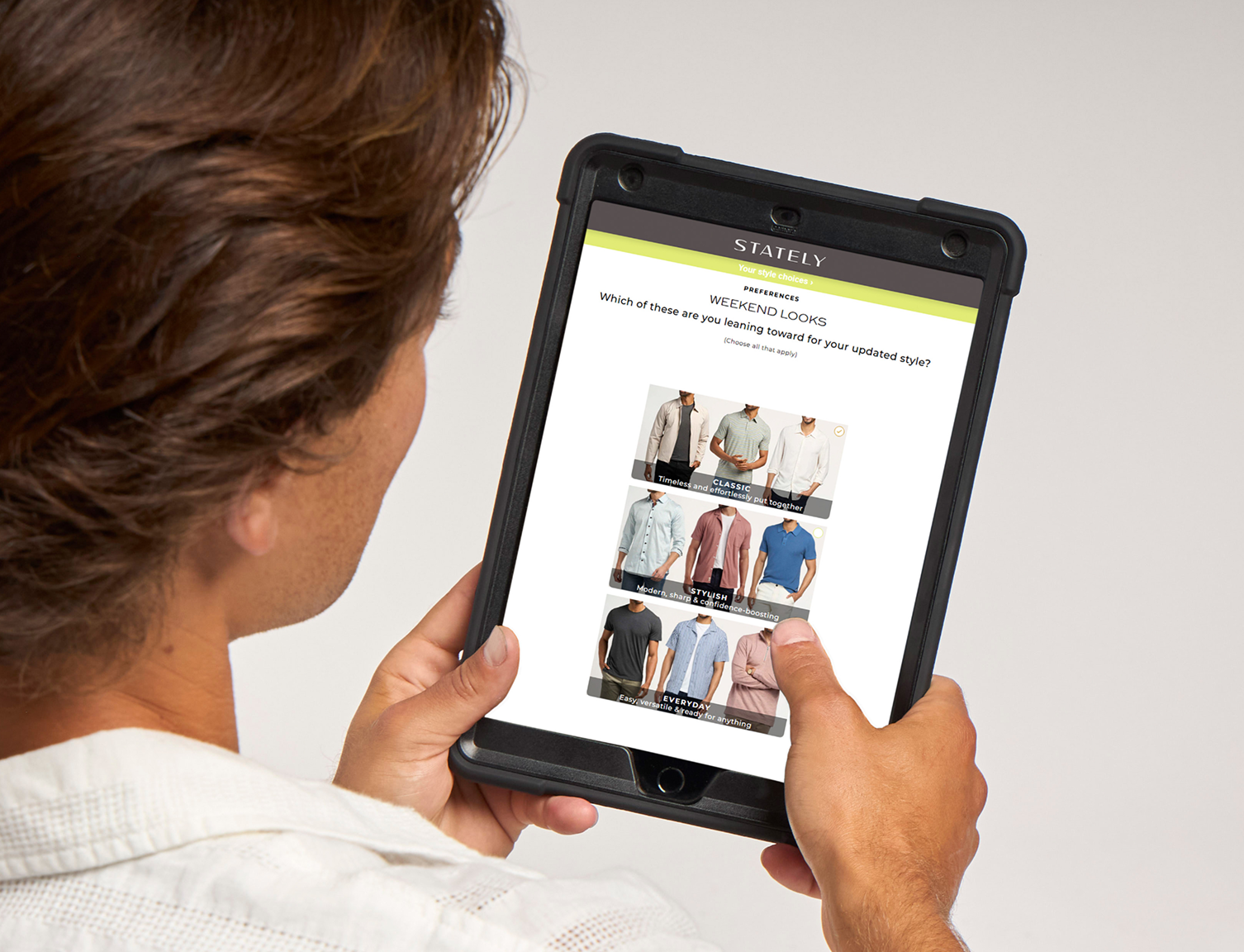 Men's clothing boxes personalized by expert stylists | Stately