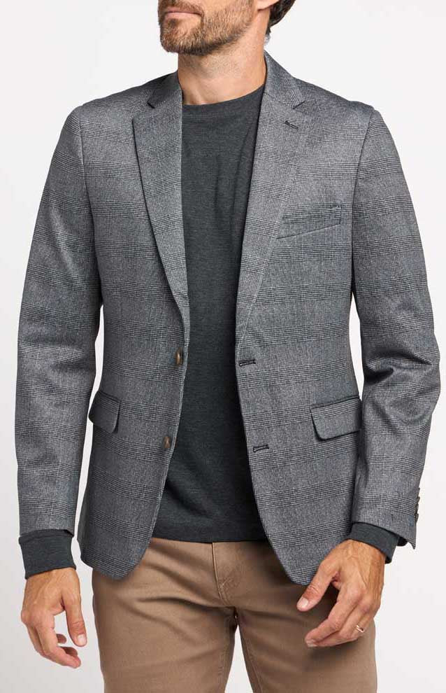 Michelsons of London Plaid Knit Blazer – Stately