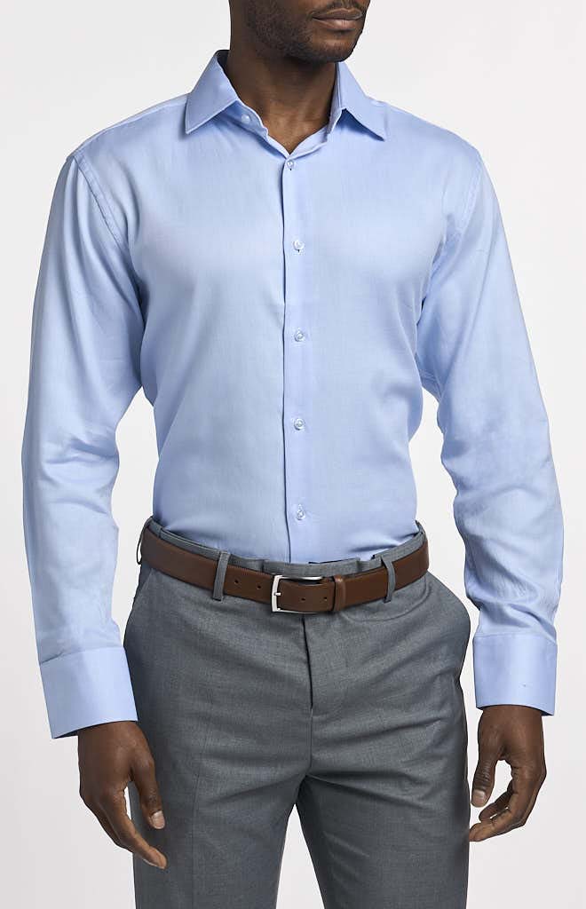 Stacy Adams Cotton Twill Dress Shirt – StatelyMen