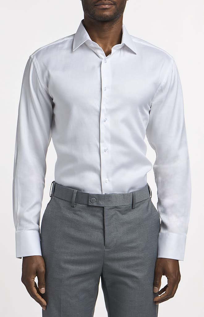 Stacy Adams Cotton Twill Dress Shirt – StatelyMen