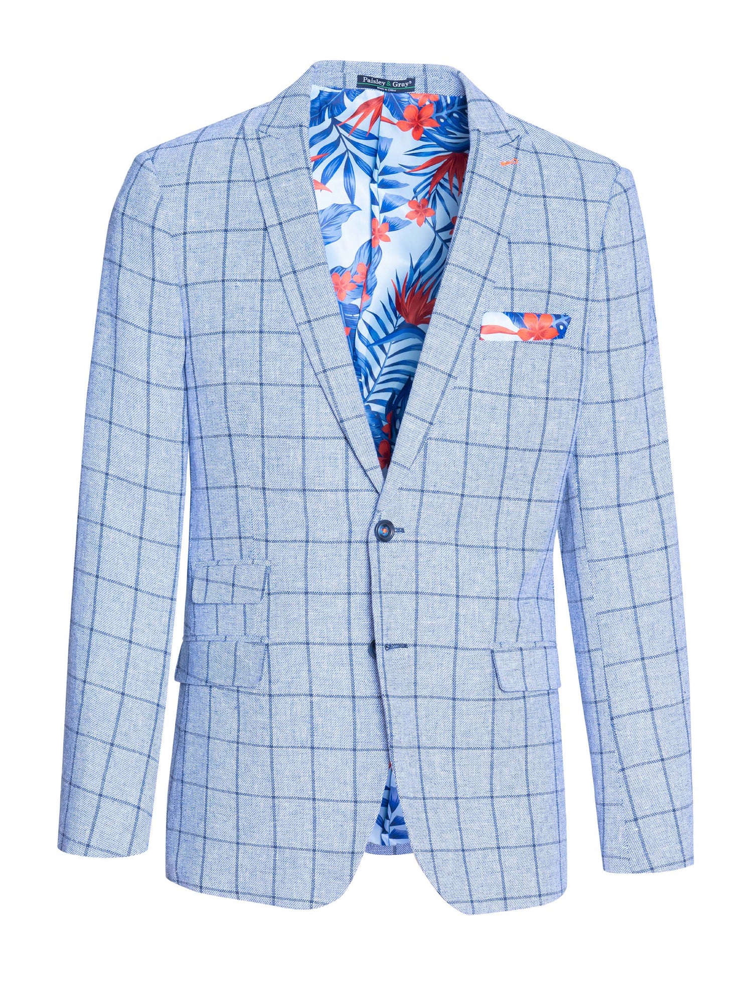 Paisley & Gray Ashton Peak Blue Window Suit – Stately